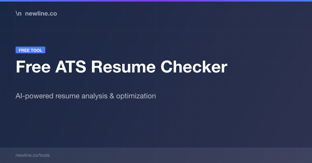 Free ATS Resume Checker | newline.co